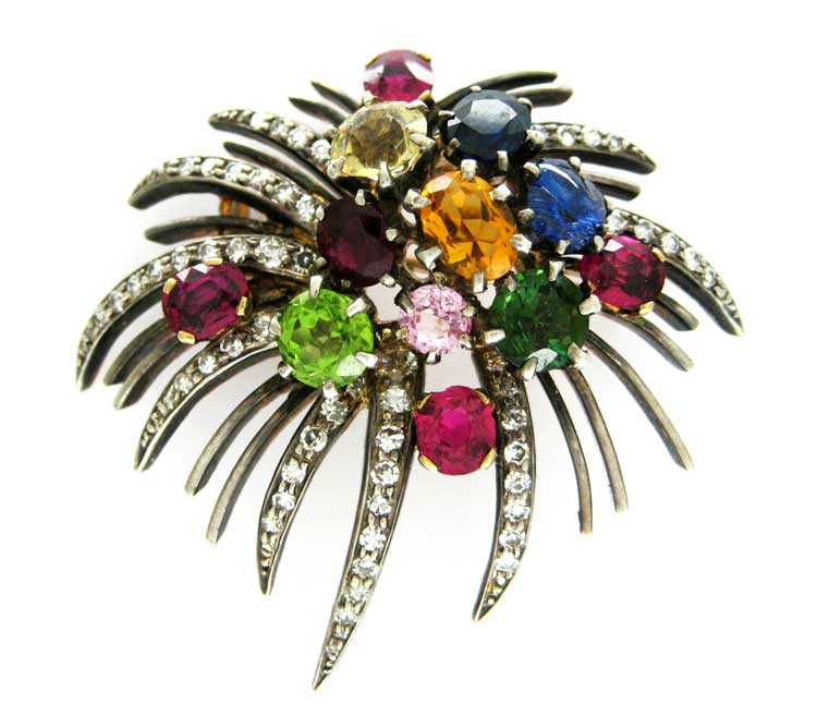 1950s Coronation Firework Brooch (250Z) | The Antique Jewellery Company