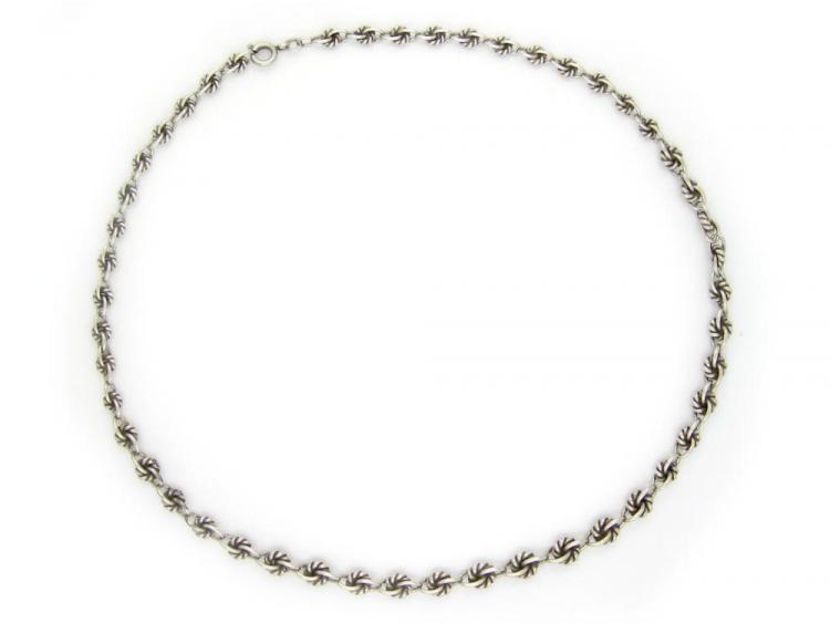 Silver Knot-Link Necklace (755A) | The Antique Jewellery Company