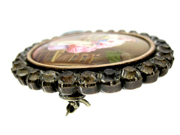Enamel Miniature Brooch (424 X) | The Antique Jewellery Company