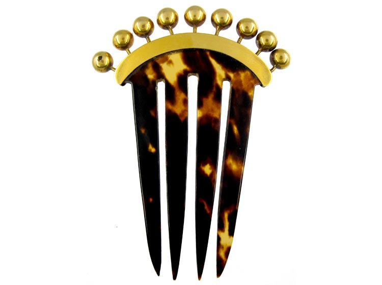 Gold & Tortoiseshell Comb (654B) | The Antique Jewellery Company