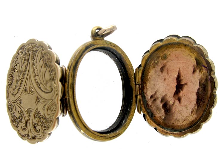 Gold Back & Front Triple Locket (817B) | The Antique Jewellery Company