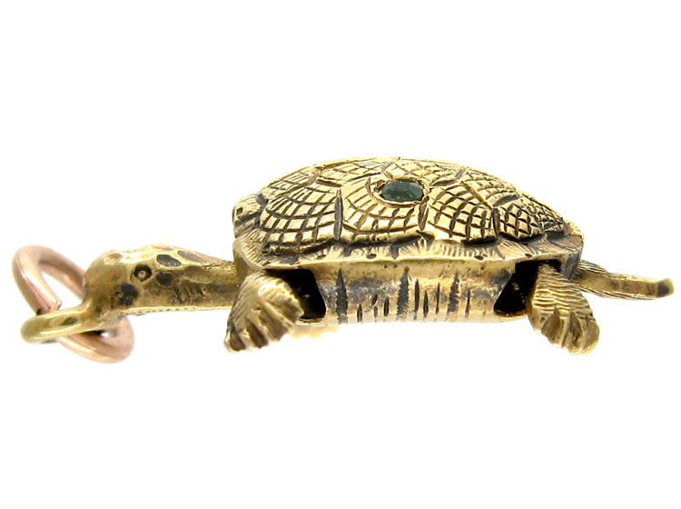 Gem Set Tortoise Charm (959B) | The Antique Jewellery Company
