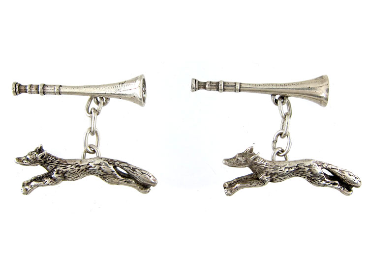 Hunting Cufflinks (309L/J) | The Antique Jewellery Company