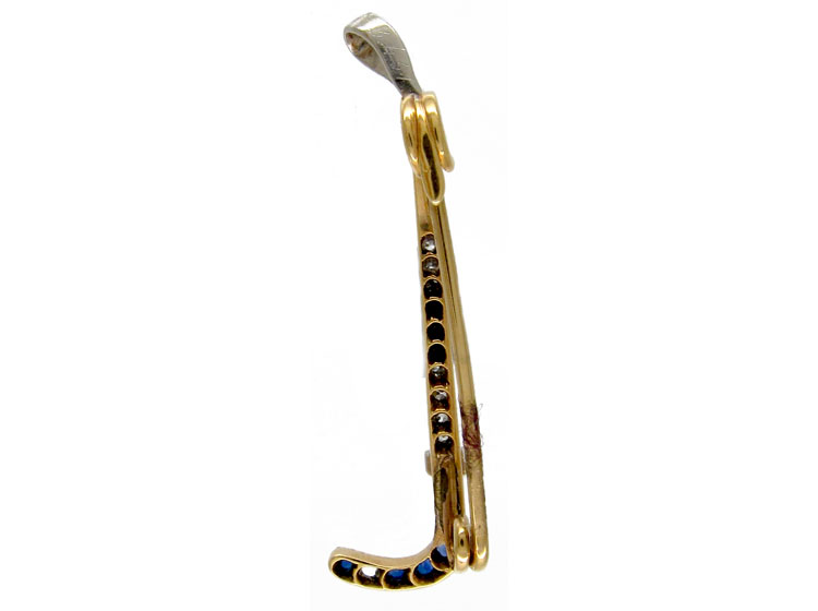 Sapphire & Diamond Riding Whip (817U) | The Antique Jewellery Company