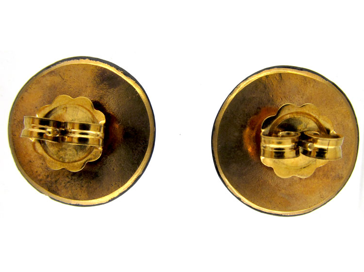 Victorian Round Pique Earrings (610C) | The Antique Jewellery Company
