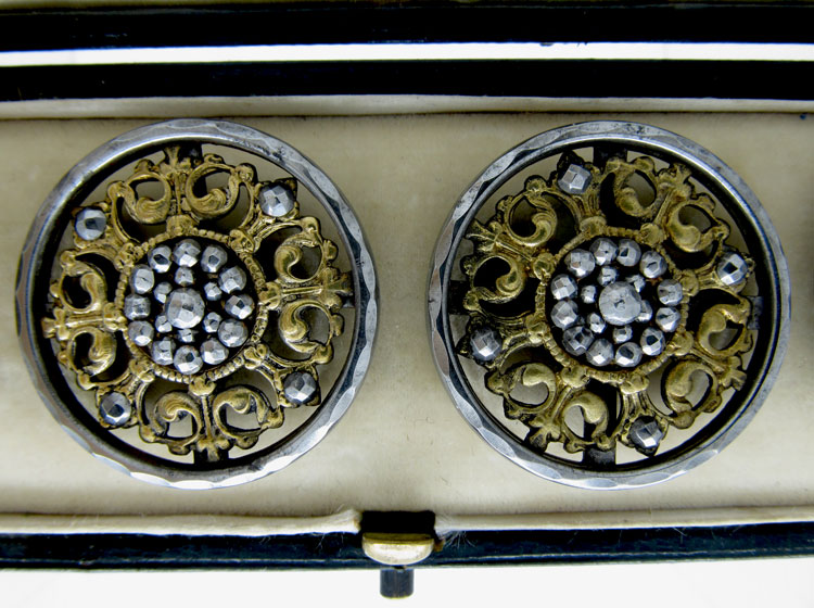 Cut Steel Georgian Buttons (676C) | The Antique Jewellery Company