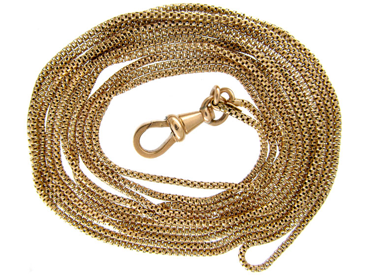 Fine 9ct Gold Victorian Guard Chain (618C) | The Antique Jewellery Company