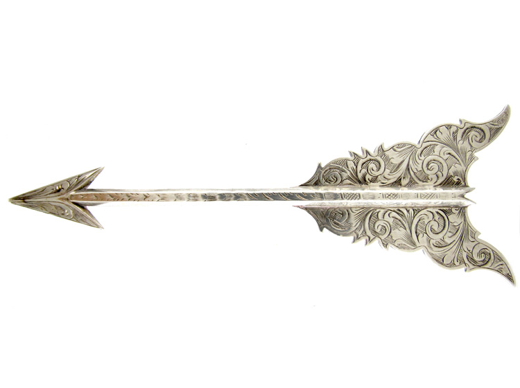 Large Silver Victorian Scottish Arrow Brooch (736C) | The Antique ...