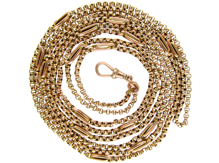 Victorian 9ct Gold Guard Chain (199D) | The Antique Jewellery Company