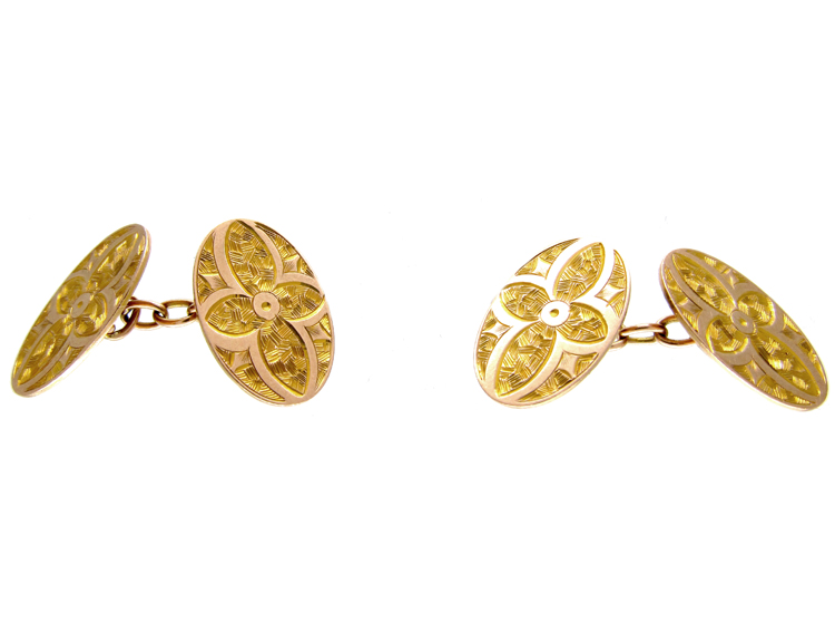 Victorian 9ct Gold Cufflinks (216D) | The Antique Jewellery Company