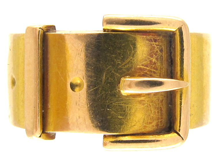 Victorian 18ct Gold Buckle Ring (195D) | The Antique Jewellery Company