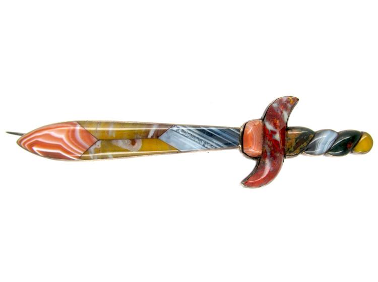 Scottish Dagger Brooch (887B/OJ) | The Antique Jewellery Company