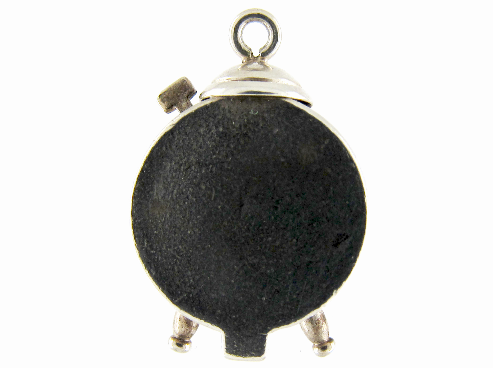 Silver Clock Charm (448C) | The Antique Jewellery Company