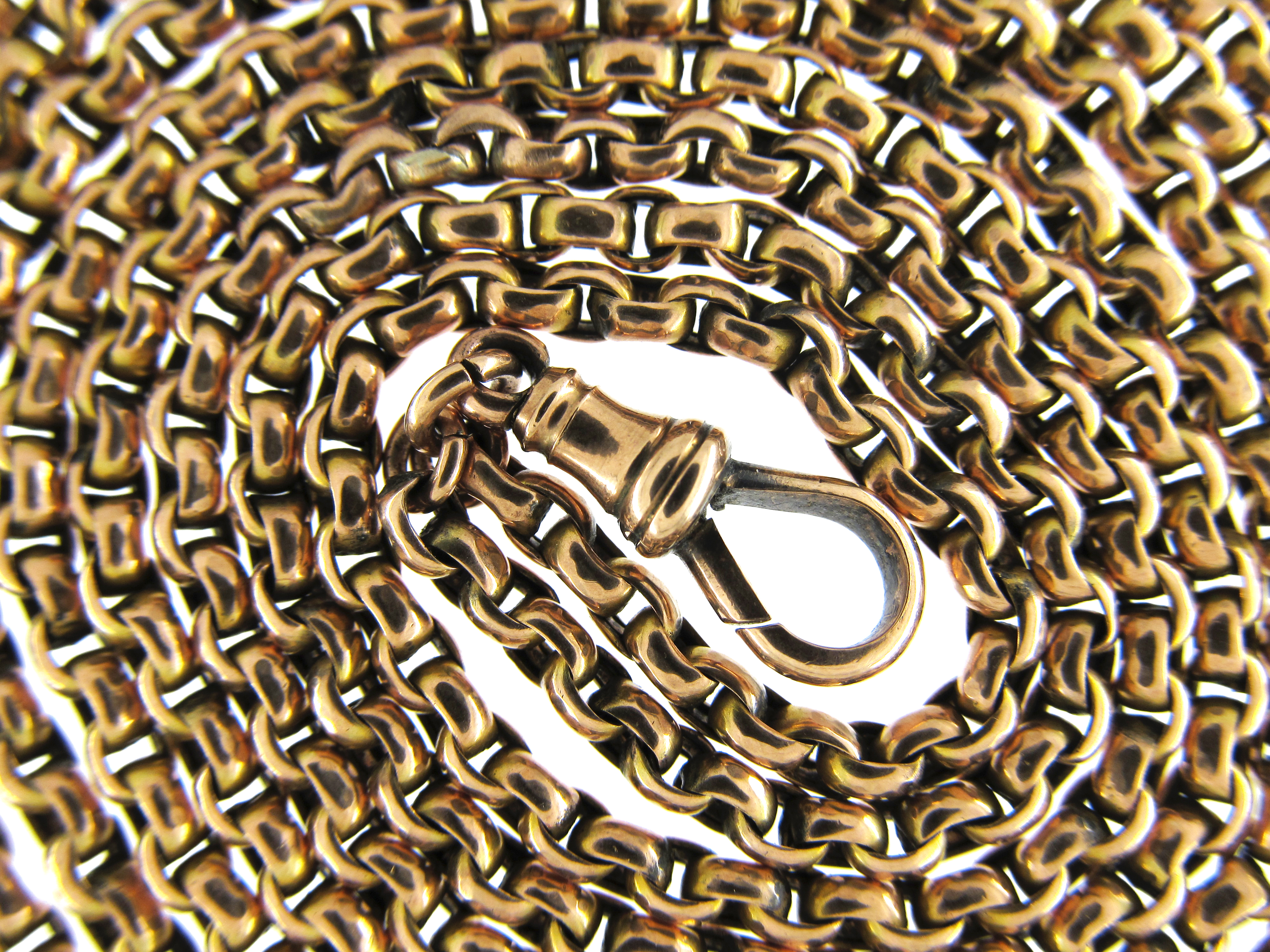 Victorian 9ct Gold Guard Chain (961D) | The Antique Jewellery Company
