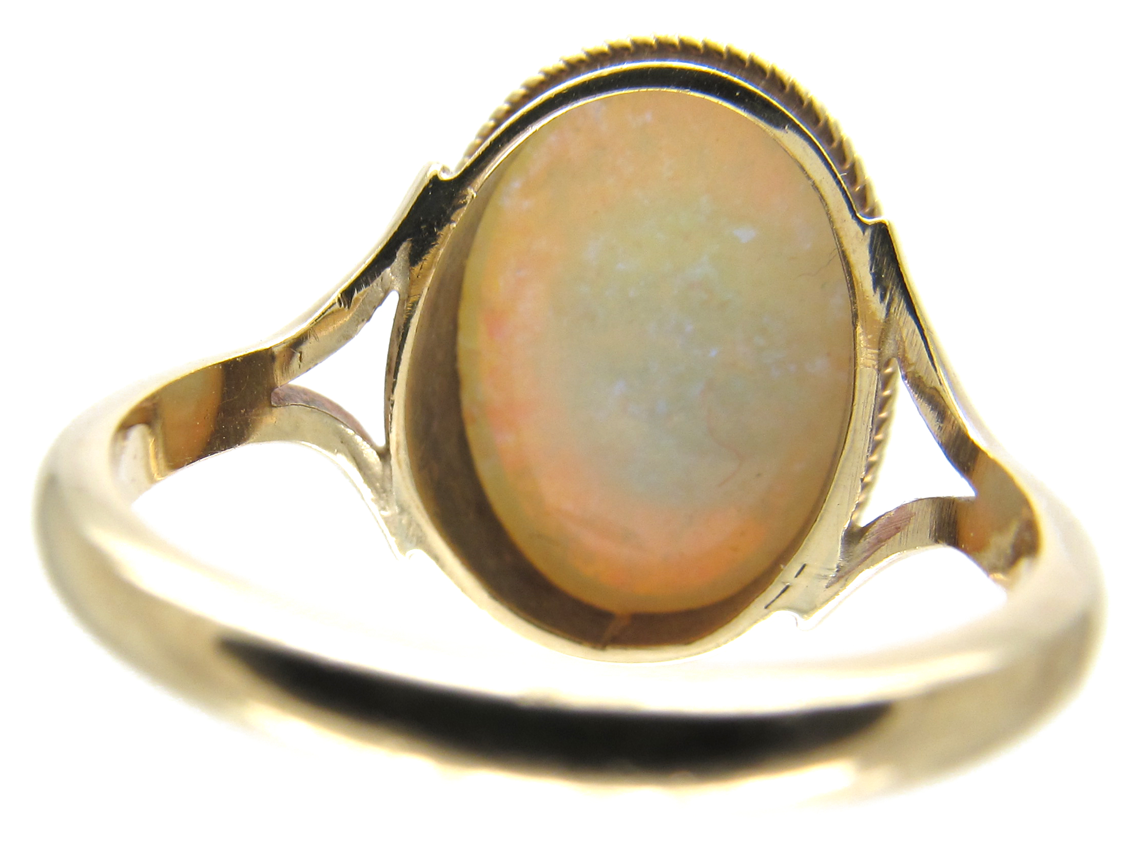 Large Opal & Gold Ring (111E) | The Antique Jewellery Company