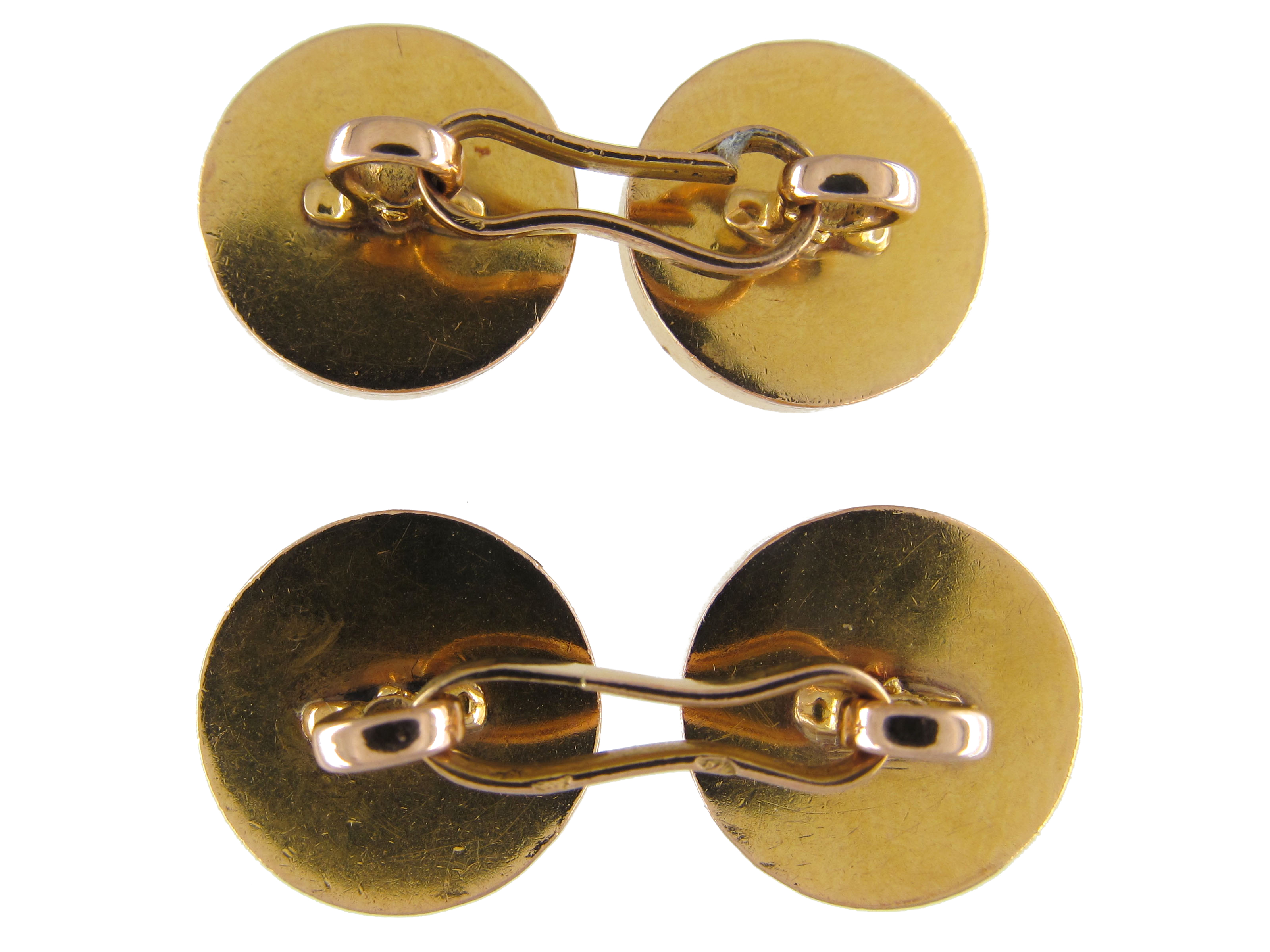French Art Deco 18ct gold Cufflinks set with Sapphires (701M) | The ...