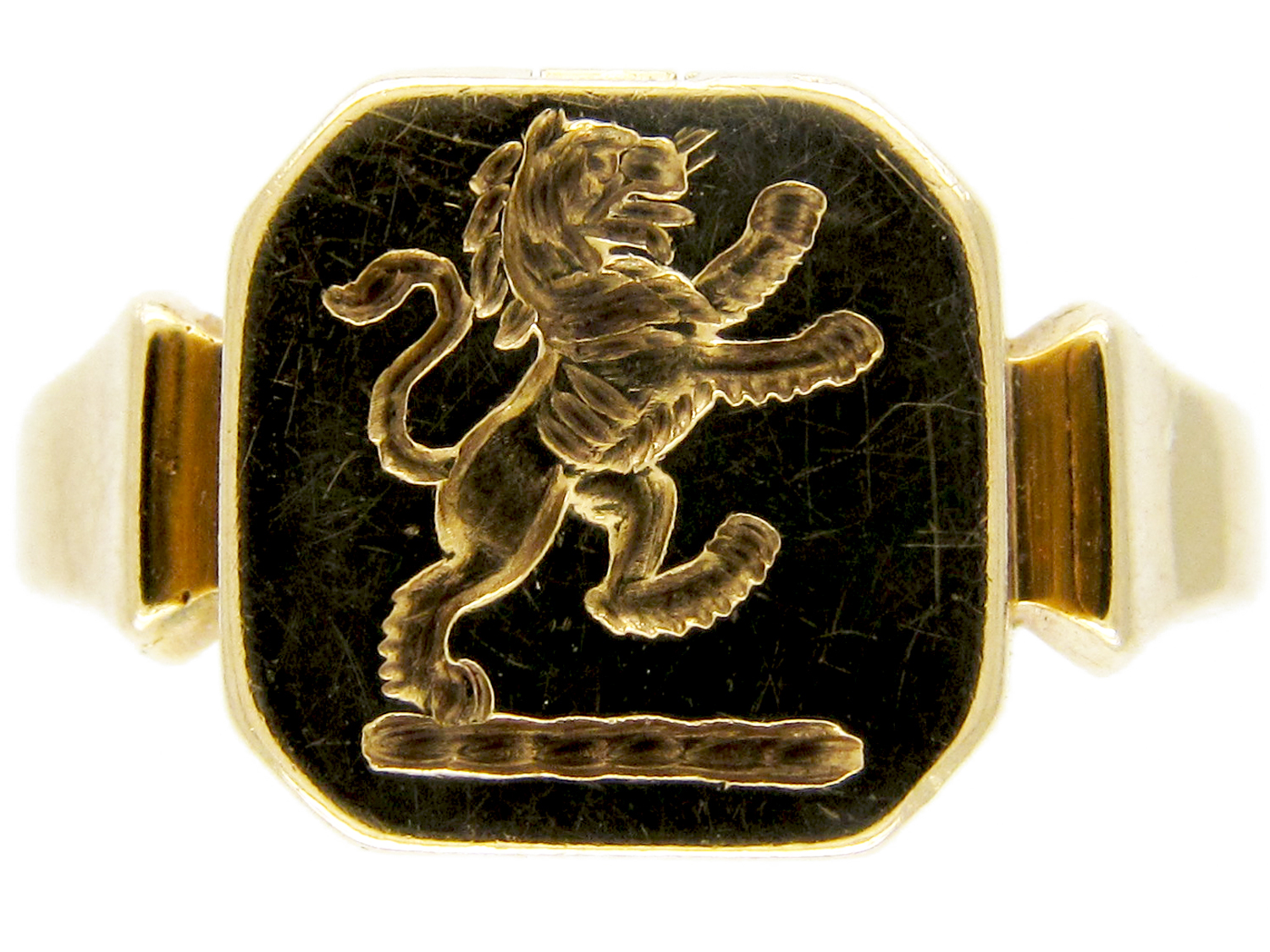 Opening 18ct Gold Victorian Signet Ring (252E) | The Antique Jewellery ...