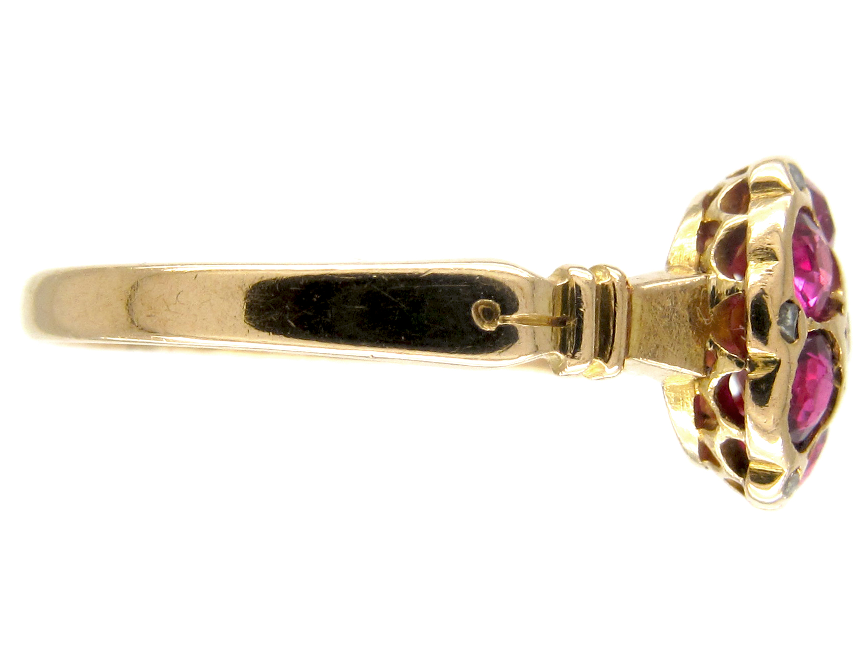 Edwardian Ruby & Diamond Cluster Ring (276E) | The Antique Jewellery ...