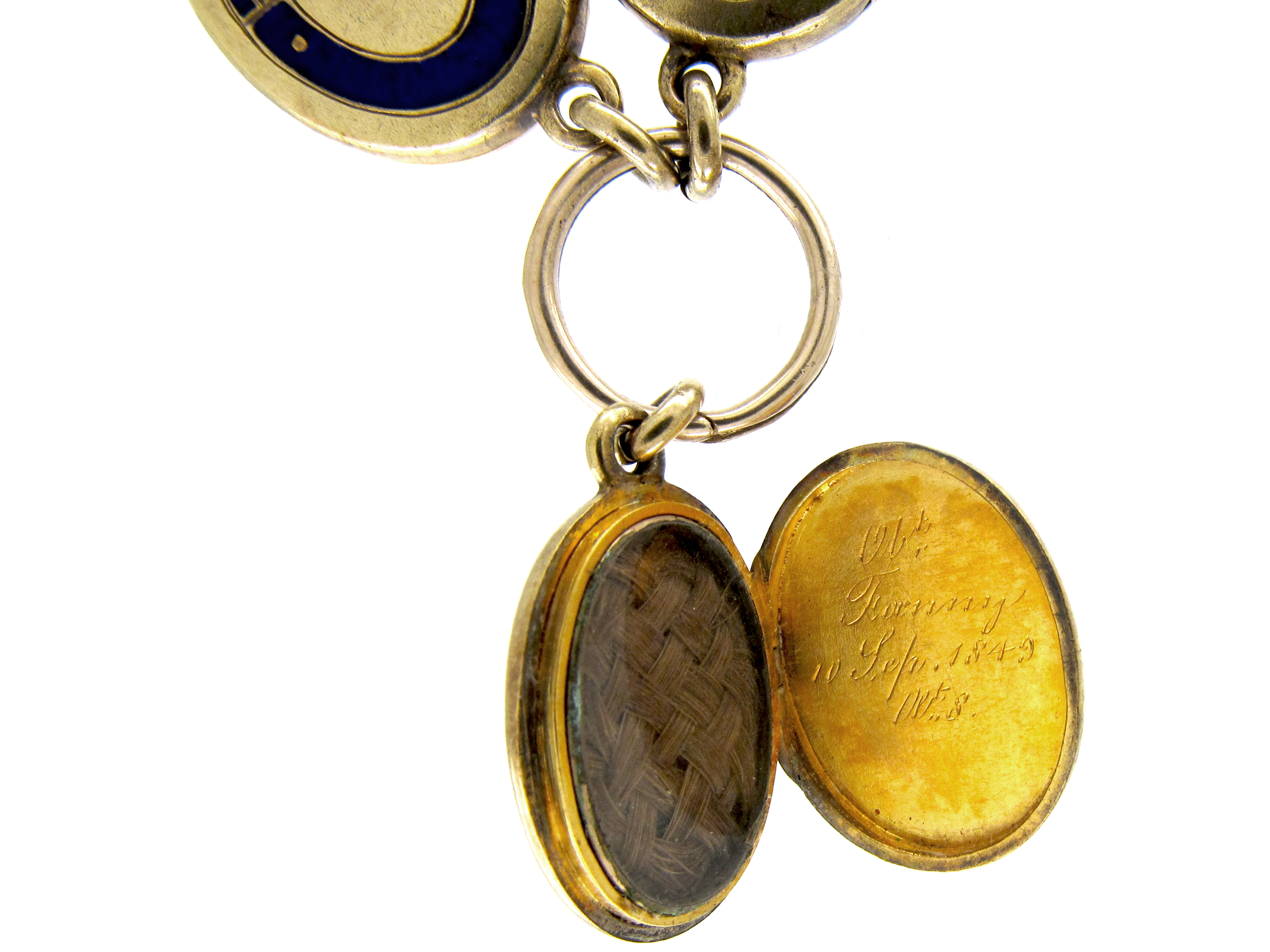 Early Victorian 15ct Gold & Enamel Triple Mourning Lockets (914B/OJ ...