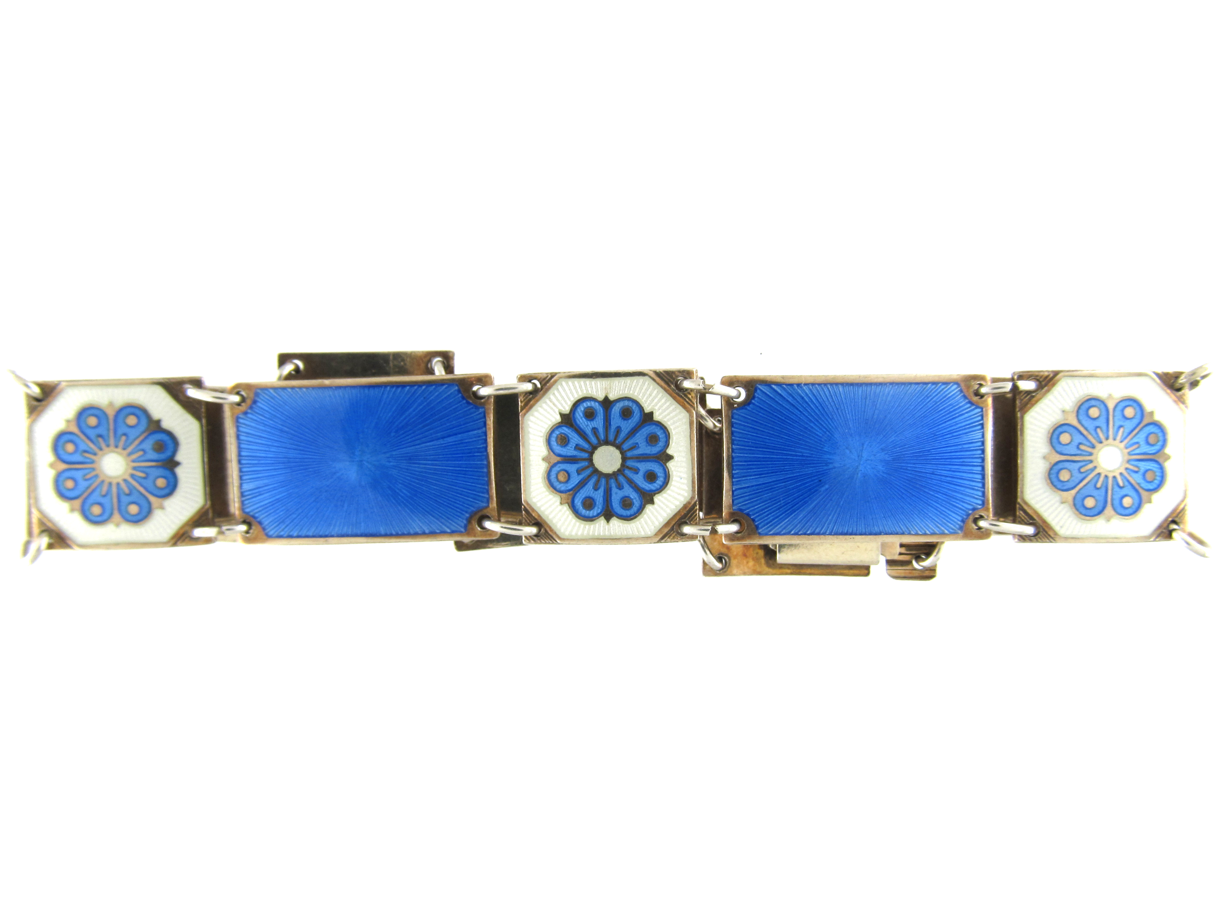 Silver & Blue Enamel Bracelet by David Andersen (77E) | The Antique ...