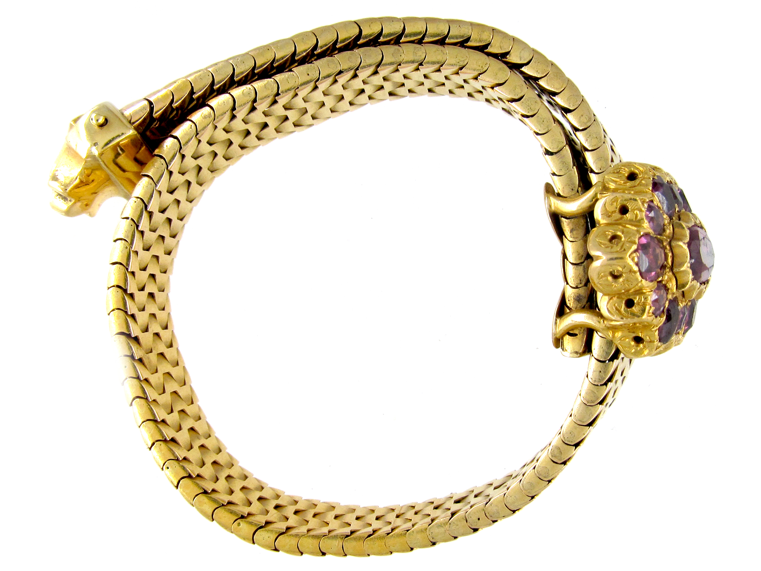 Victorian Gold & Almandine Garnet Jarretière Bracelet (142E) | The ...