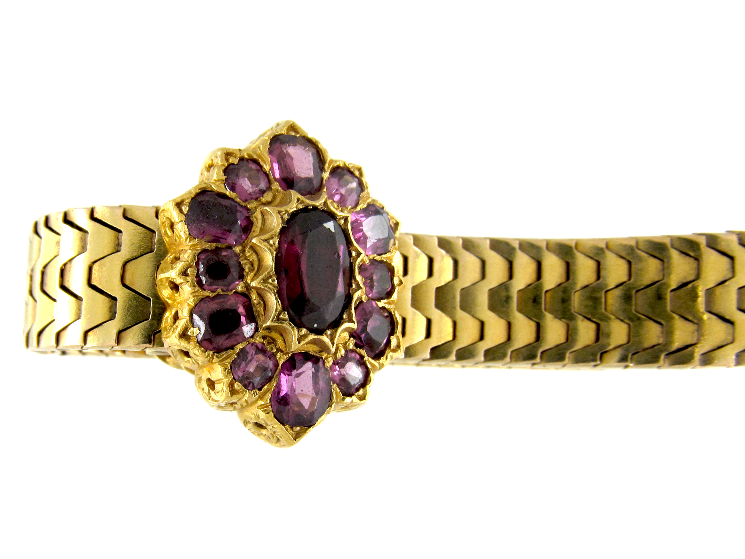 Victorian Gold & Almandine Garnet Jarretière Bracelet (142E) | The ...