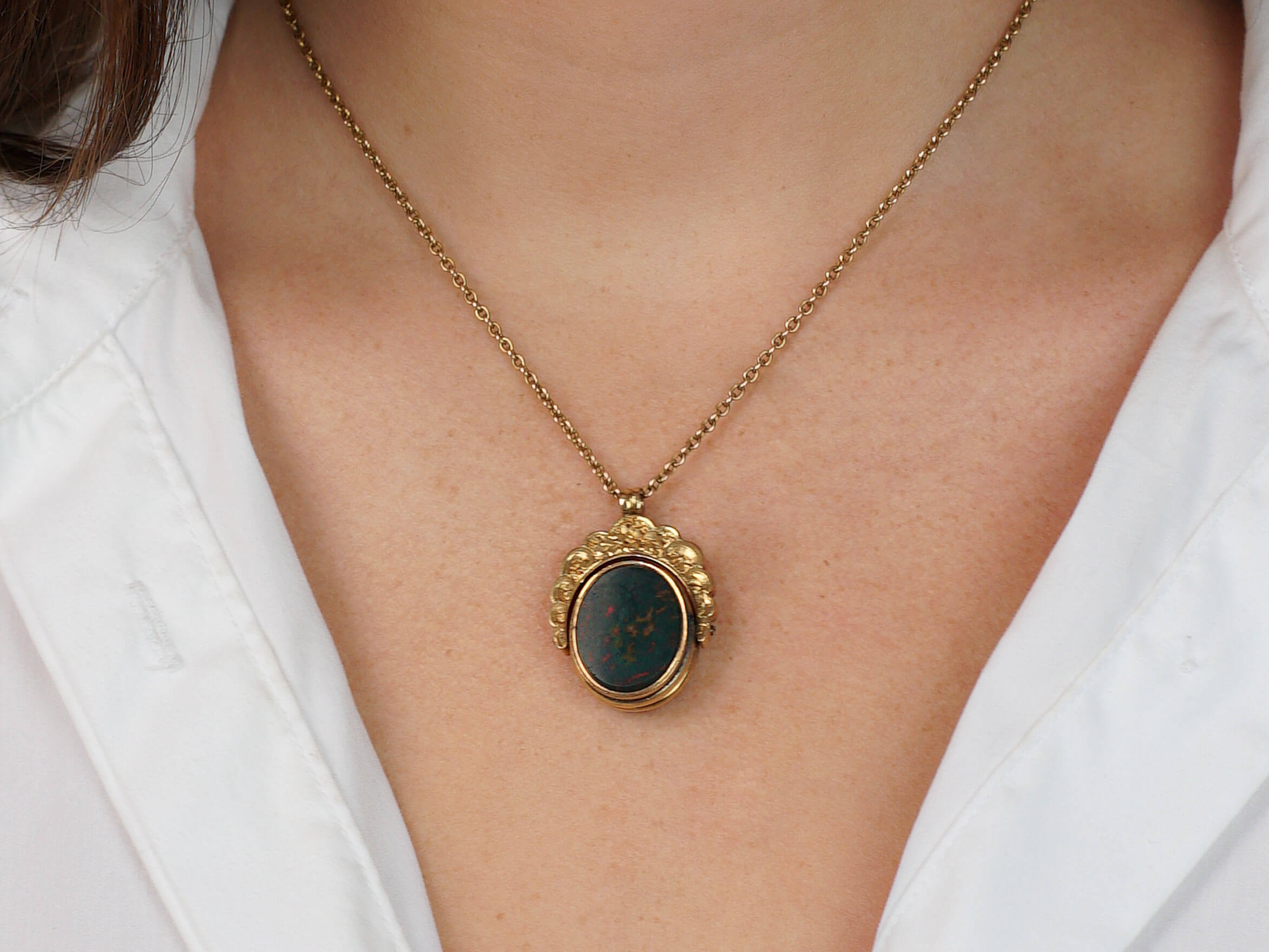 Victorian 9ct Gold Swivel Double Sided Locket (124E) | The Antique ...