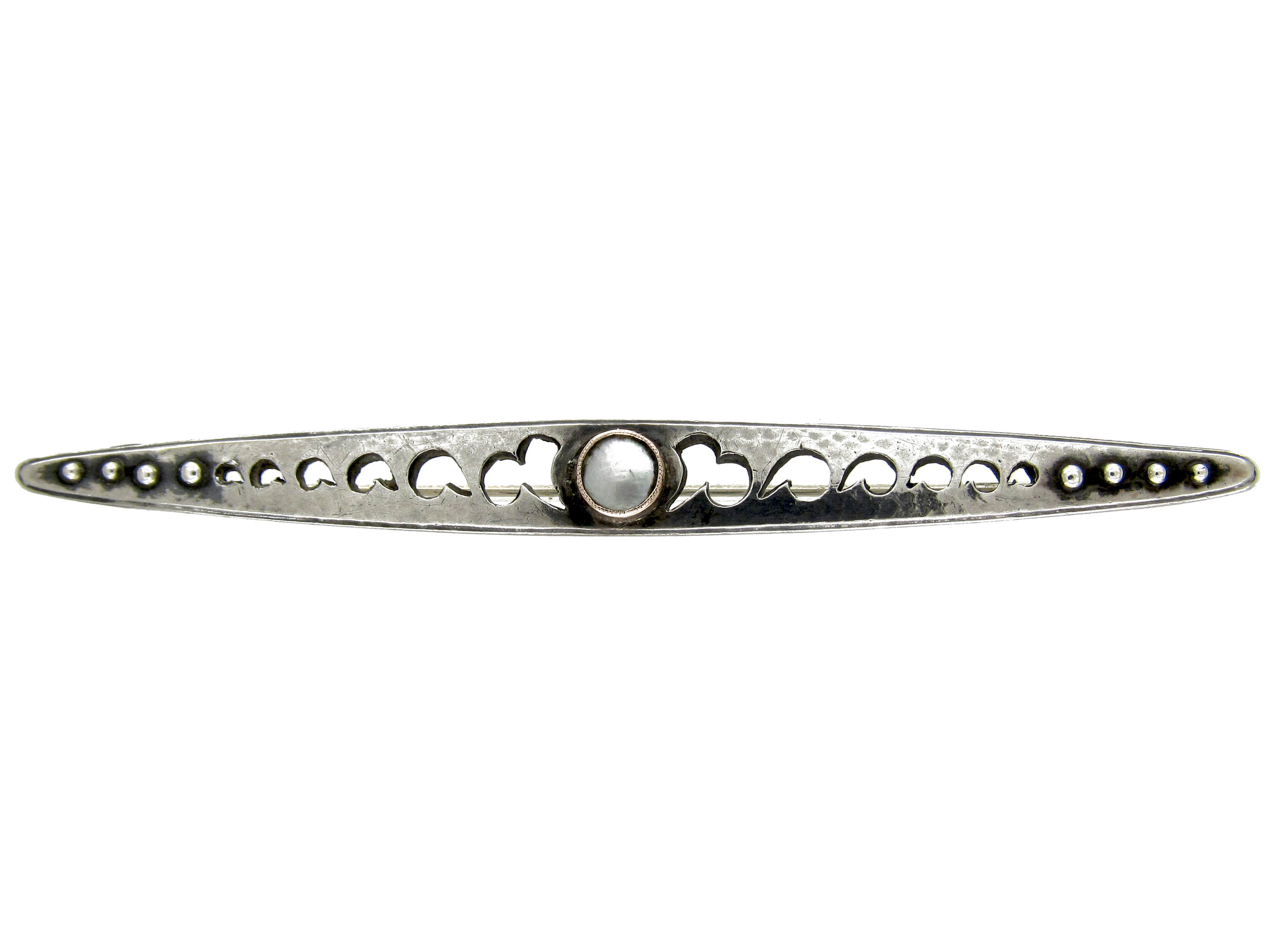 Murrle Bennett Silver Shuttle Shape Brooch (68A) | The Antique ...