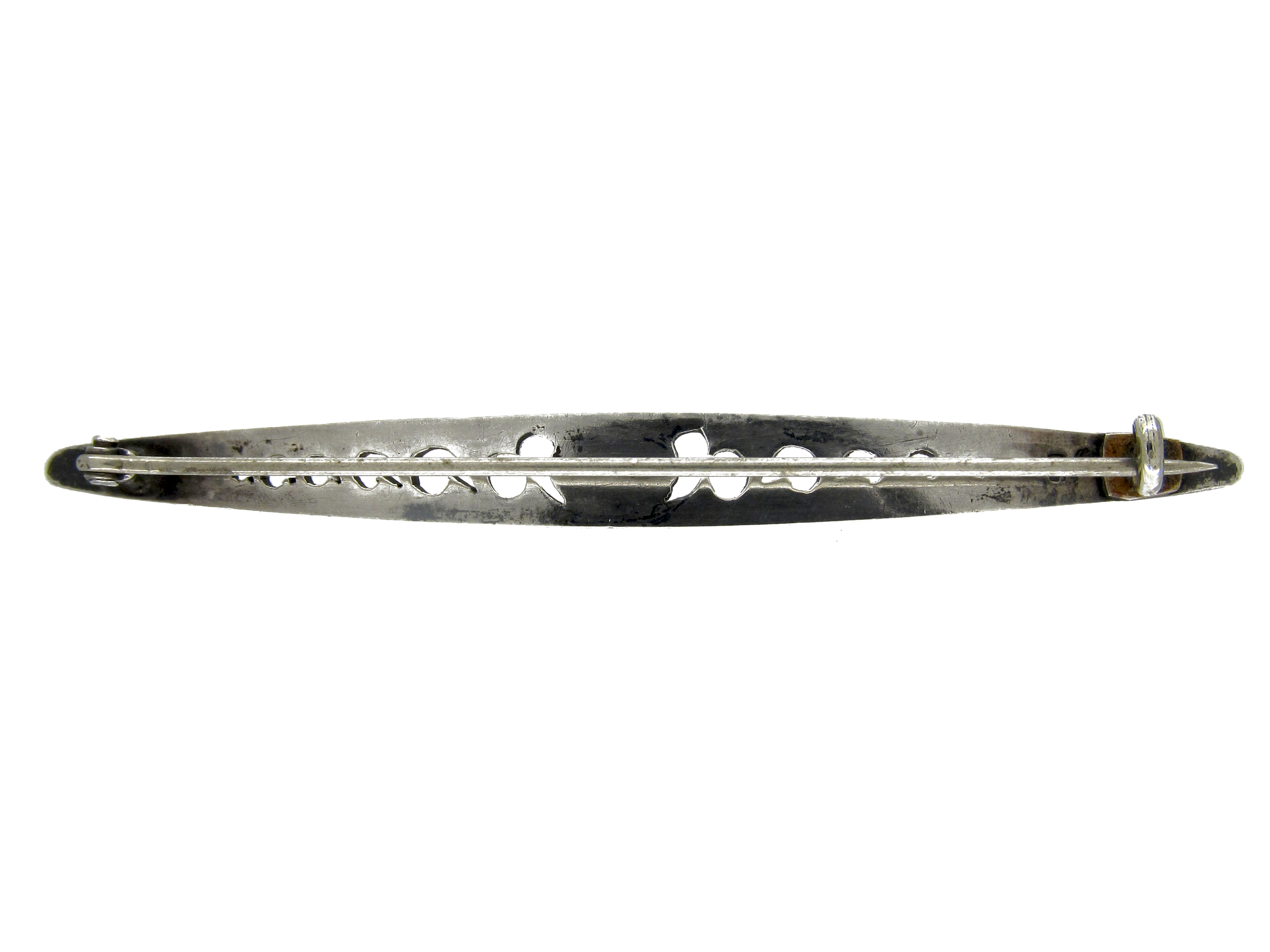 Murrle Bennett Silver Shuttle Shape Brooch (68A) | The Antique ...