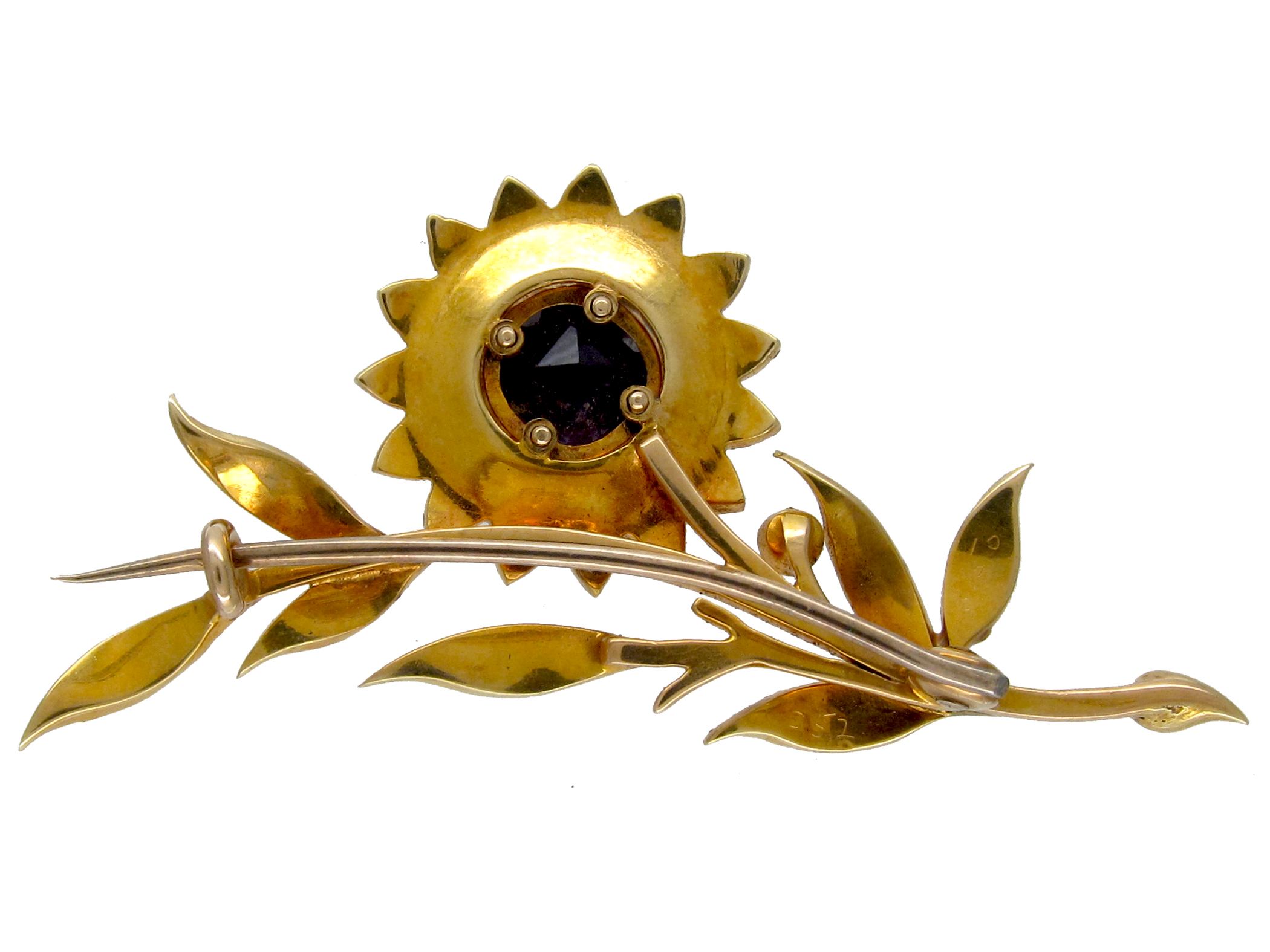 Amethyst & Natural Split Pearl Victorian Flower Brooch (416E) | The ...