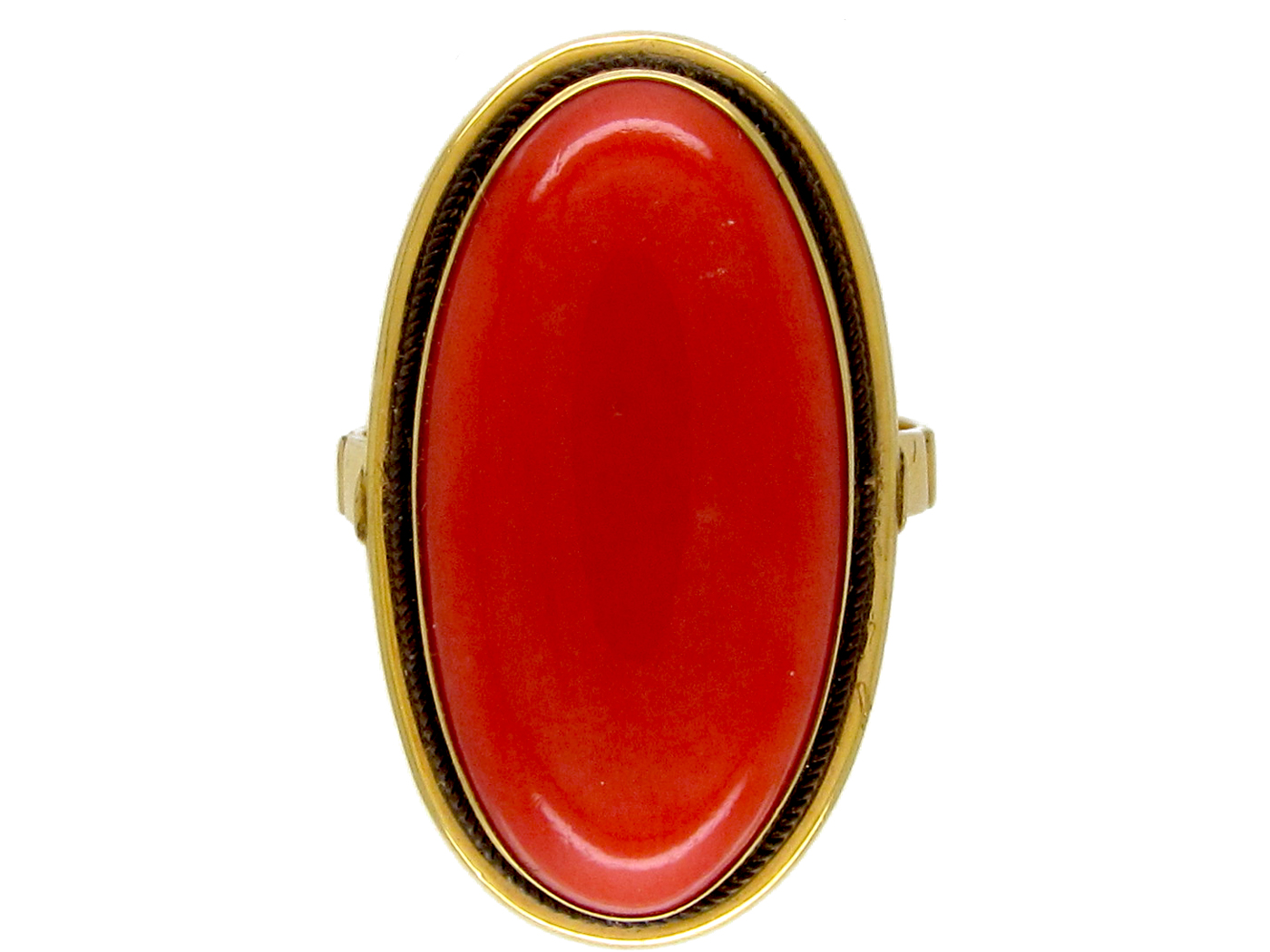 18ct Gold Coral Ring (504E) | The Antique Jewellery Company 18ct Gold Coral Ring (504E) | The Antique Jewellery Company