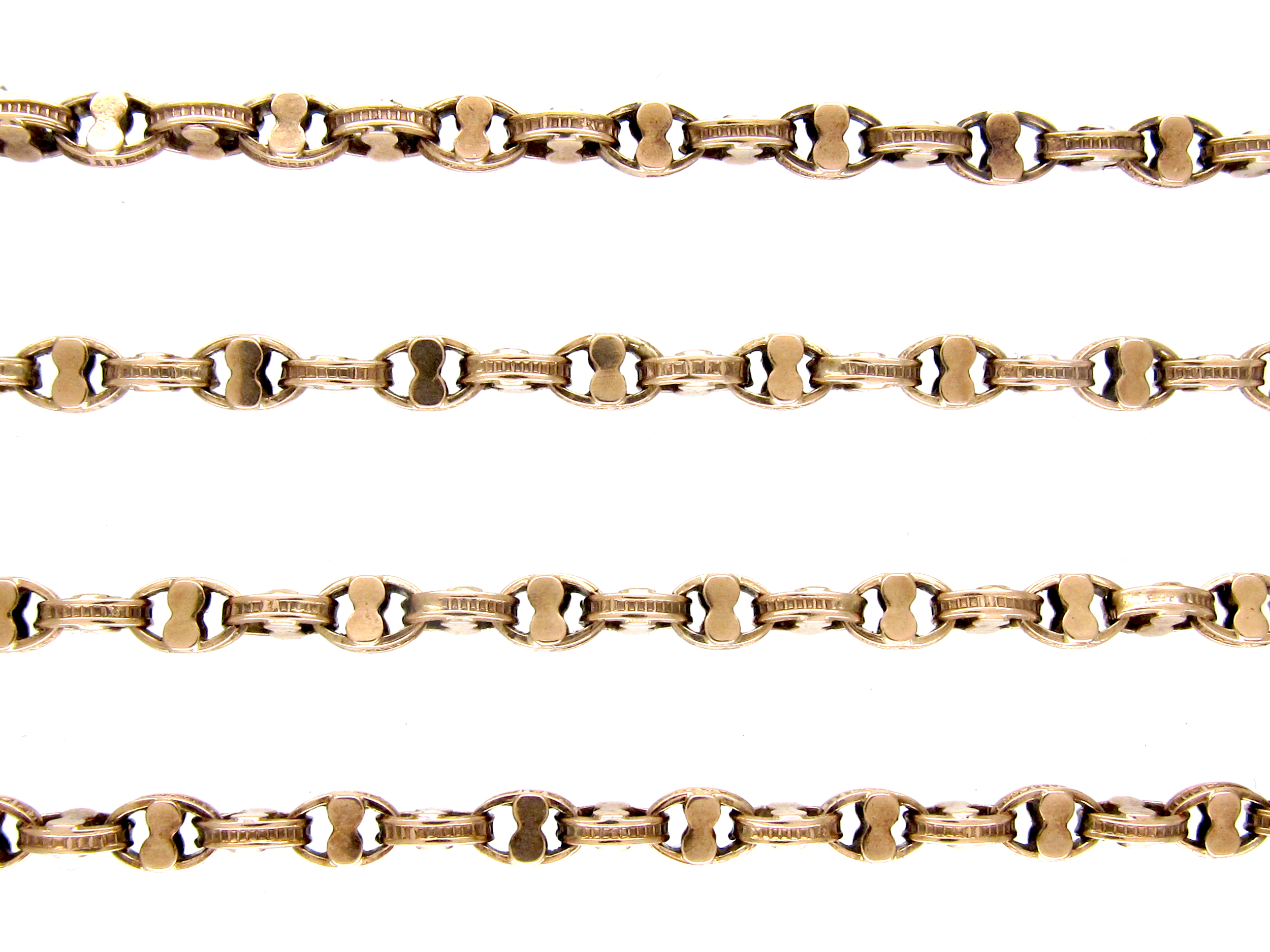 9ct Gold Fancy Link Victorian Guard Chain (536E) | The Antique ...