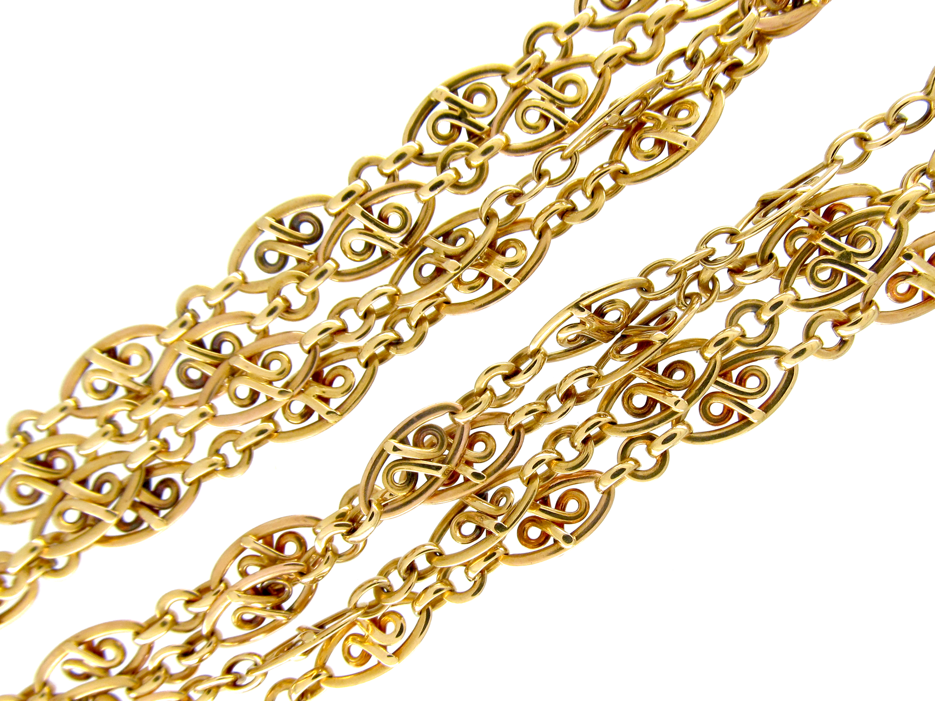 18ct Gold French Guard Chain (569E) | The Antique Jewellery Company