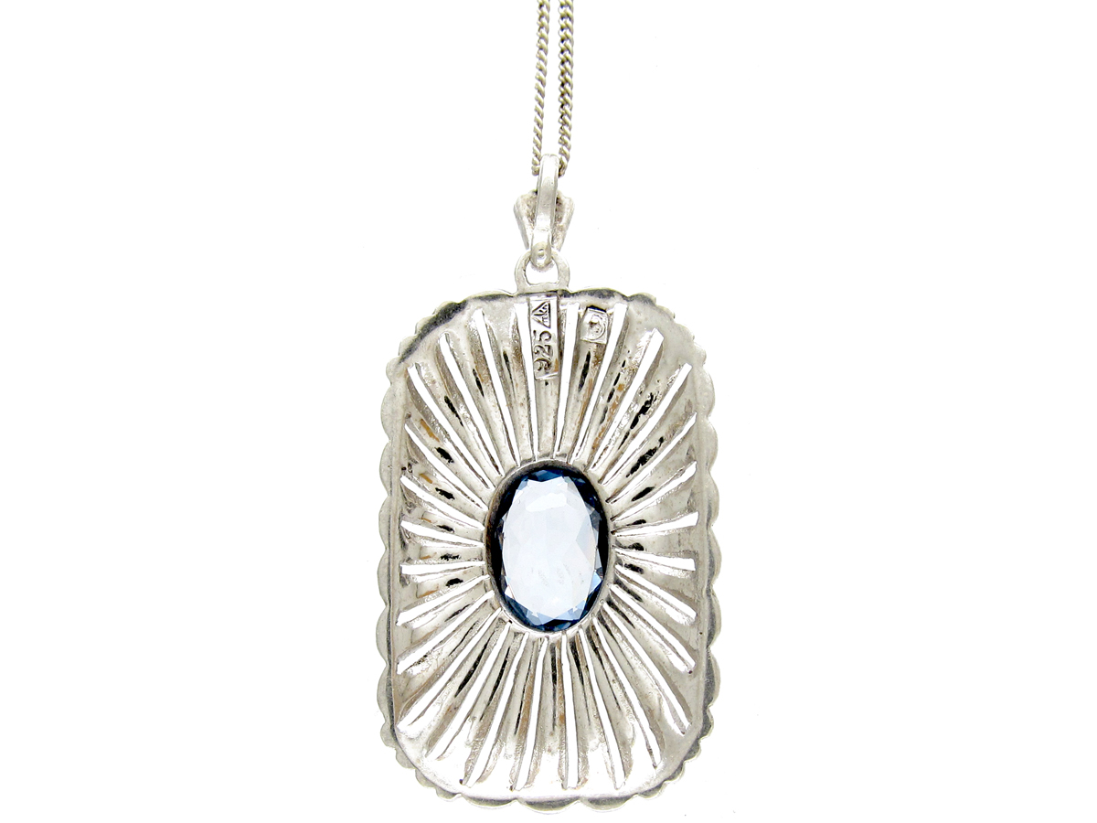 Art Deco Silver & Marcasite Pendant on Silver Chain (607E) | The ...