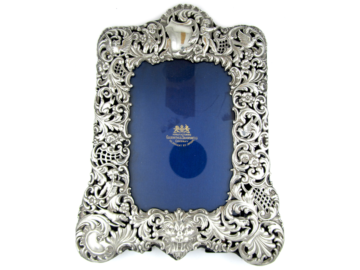 Victorian Silver Photograph Frame (596E) | The Antique Jewellery Company
