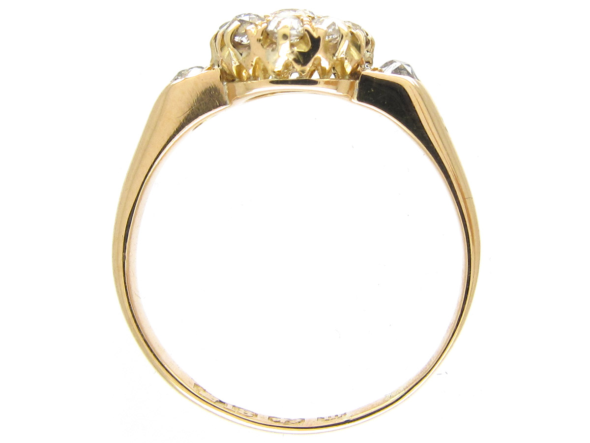Victorian 18ct Gold & Diamond Cluster Ring (792E) | The Antique ...