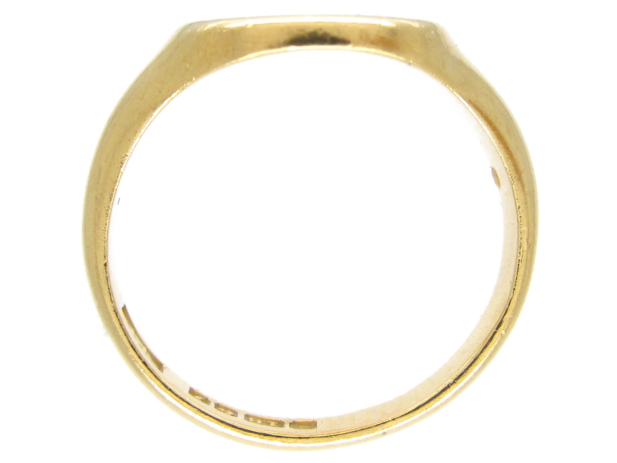 18ct Gold Welsh Dragon Signet Ring (831E) | The Antique Jewellery Company