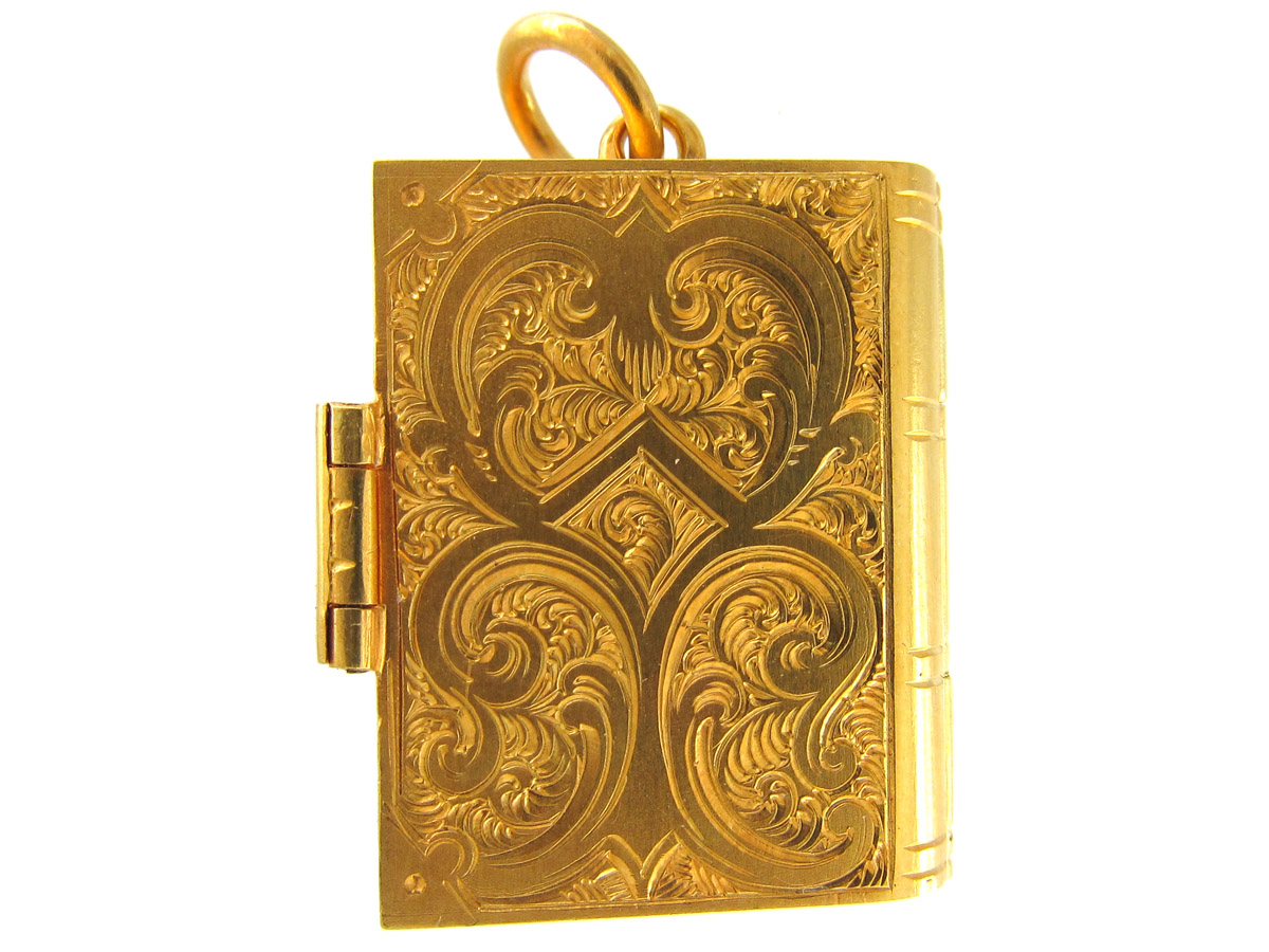 Victorian 18ct Gold Book Locket (868E) | The Antique Jewellery Company