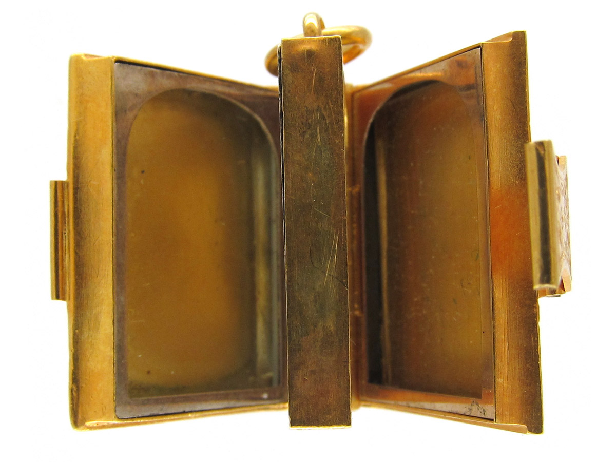 Victorian 18ct Gold Book Locket (868E) | The Antique Jewellery Company