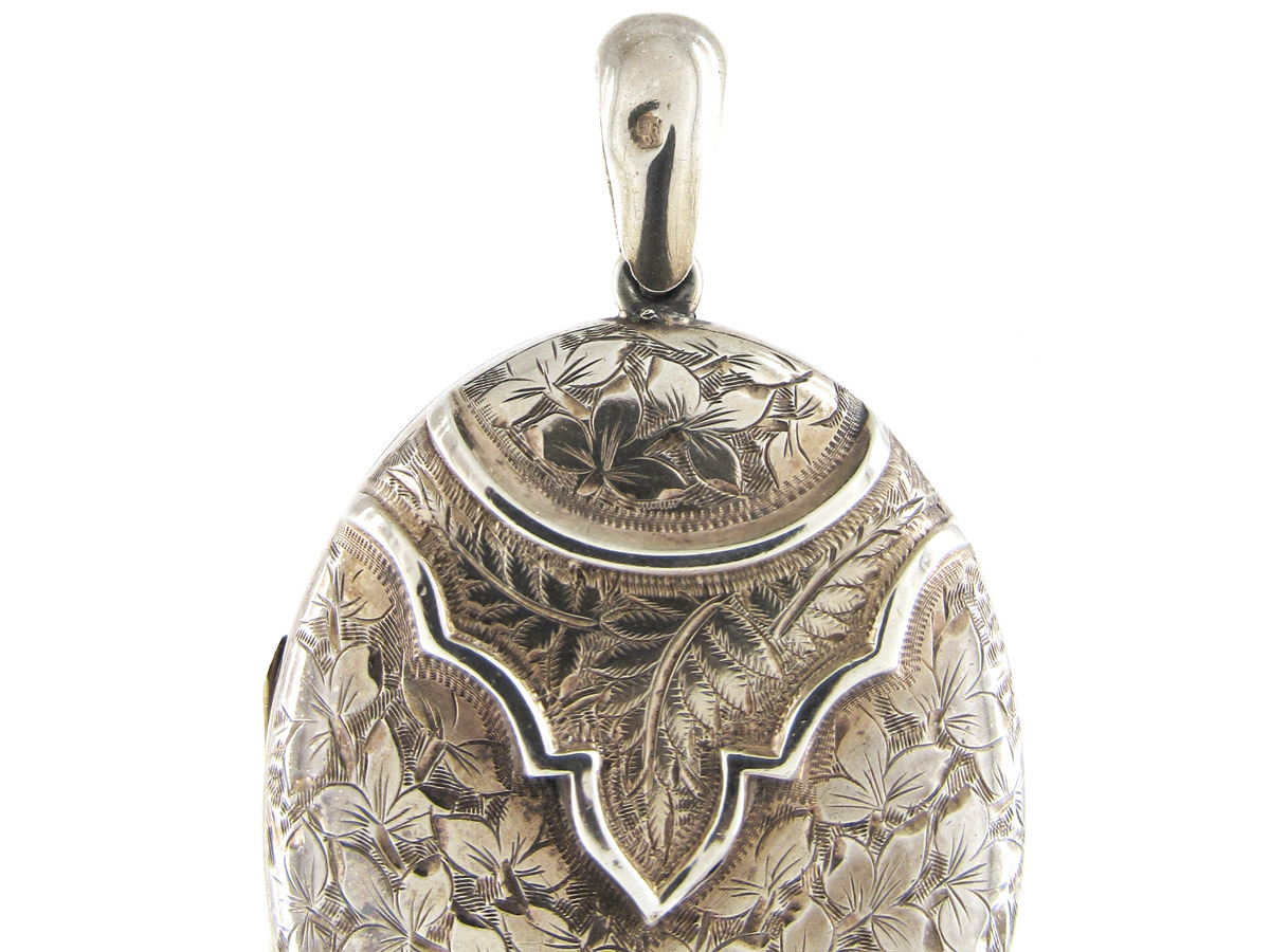 Victorian Silver Locket (818E) | The Antique Jewellery Company
