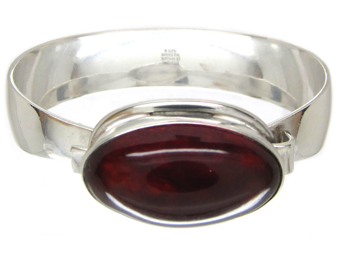 Silver & Amber Bangle by Niels Erik From (39F) | The Antique Jewellery ...