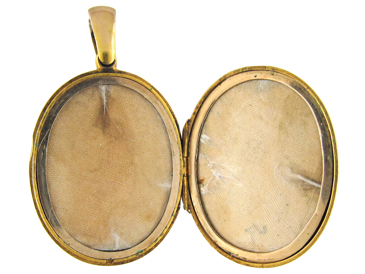 Victorian 15ct Gold Rose Locket (79F) | The Antique Jewellery Company