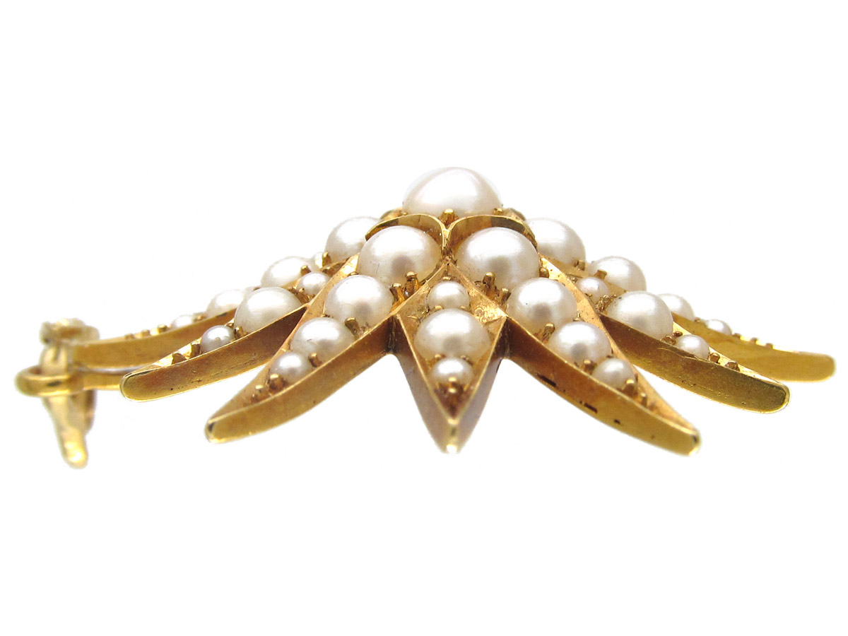 Victorian Natural Split Pearl Star Pendant (127F) | The Antique ...