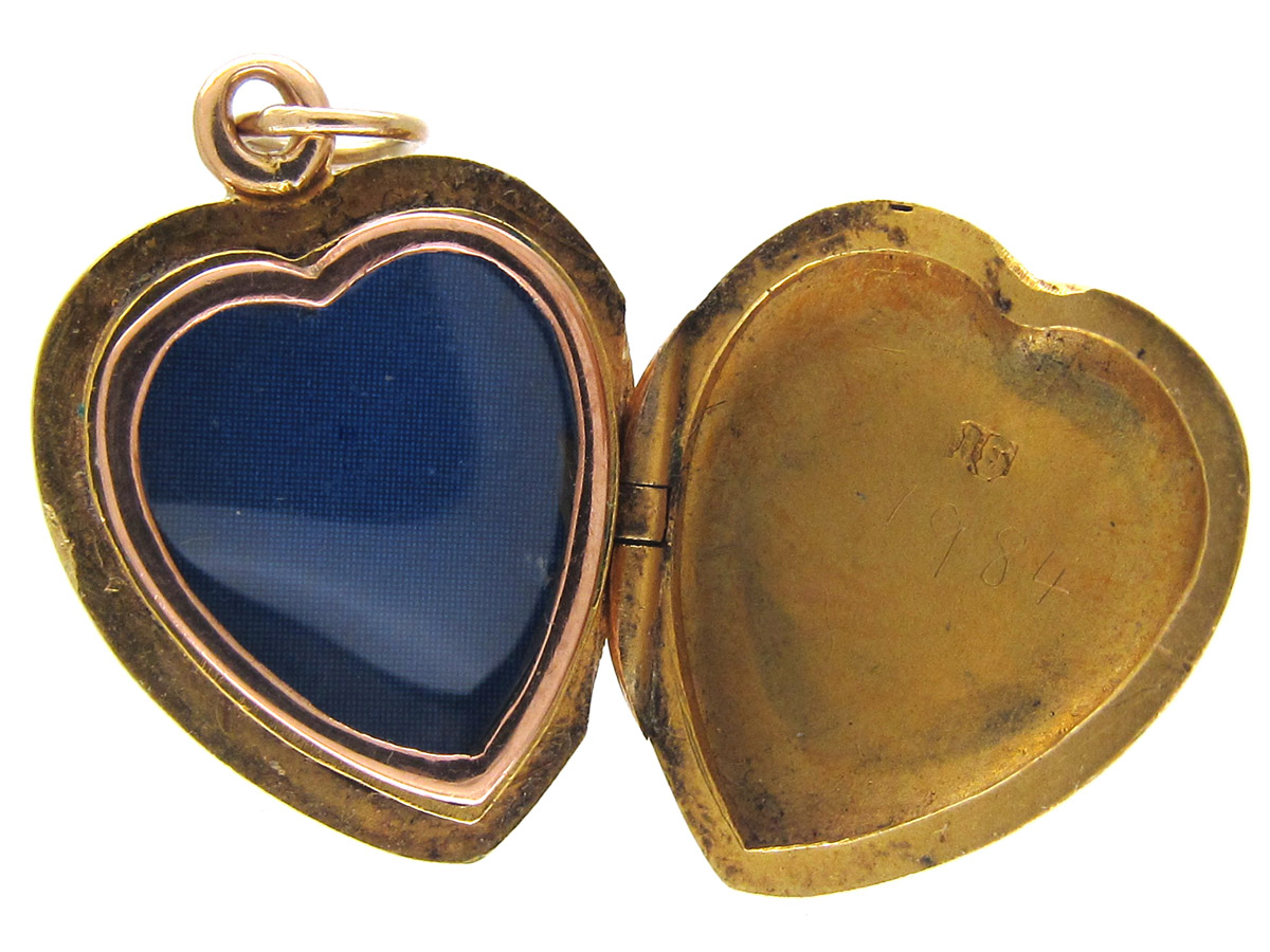 Pave Set Natural Split Pearl Edwardian Heart Locket (280F) | The ...