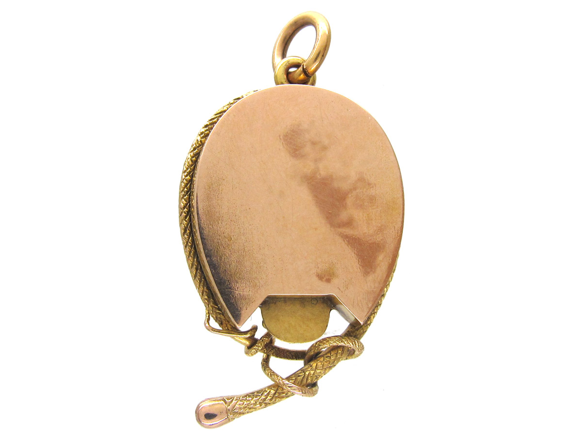 Victorian Fox Hunting & Racing 15ct Gold Locket (279F) | The Antique ...