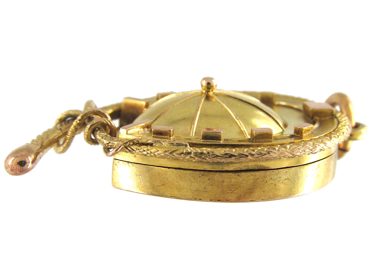 Victorian Fox Hunting & Racing 15ct Gold Locket (279F) | The Antique ...