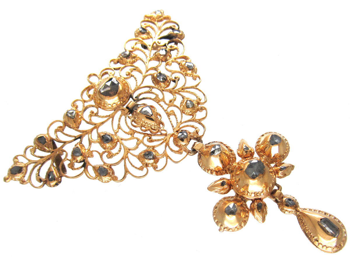 Early 18th Century Spanish Diamond & Gold Pendant (321F) | The Antique ...