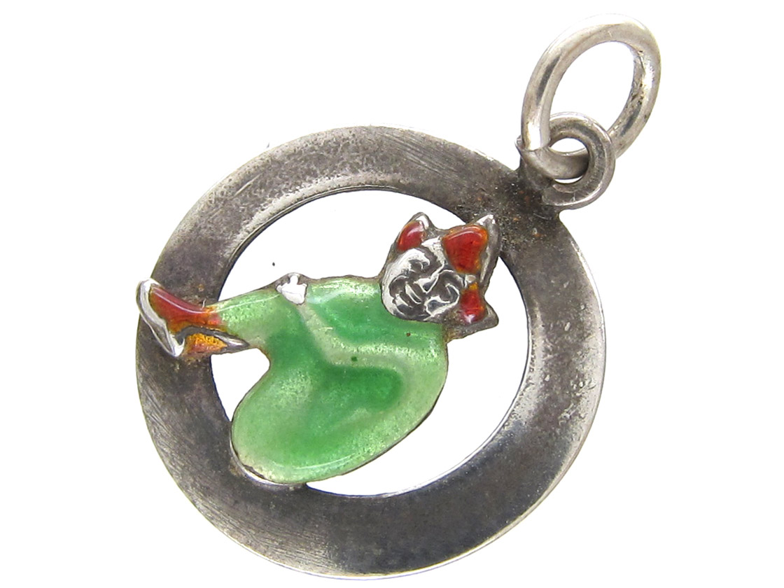 Silver & Enamel Pixie Charm (423F) | The Antique Jewellery Company