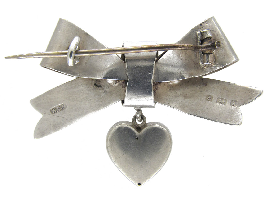 Victorian Silver & Gold Overlay Sweetheart Brooch (551F) | The Antique ...