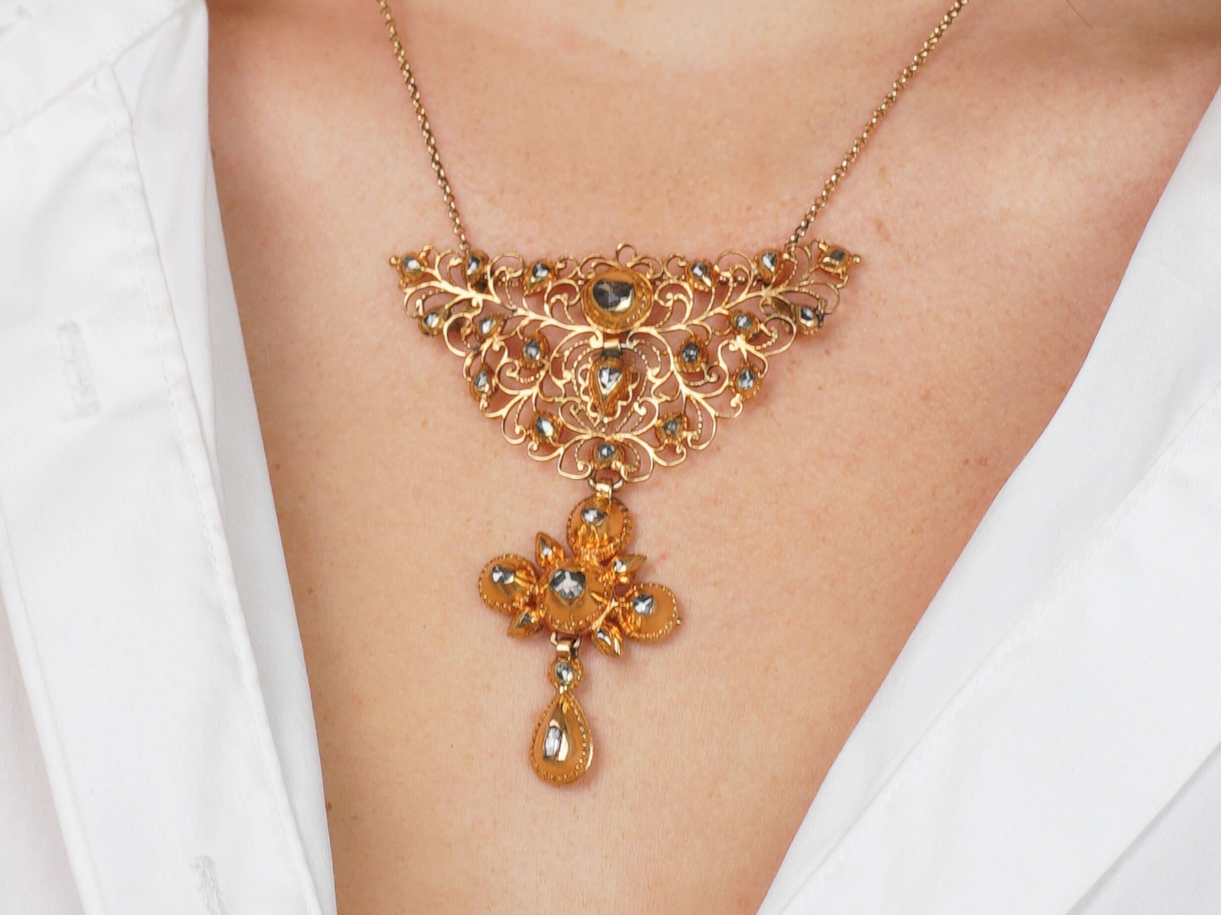 Early 18th Century Spanish Diamond & Gold Pendant (321F) | The Antique ...